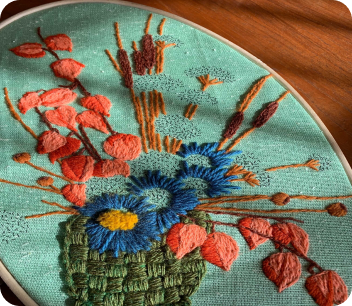 Crewel Craft Flower Project